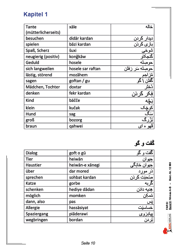 FARSI / Niveau A-B (Band 6)