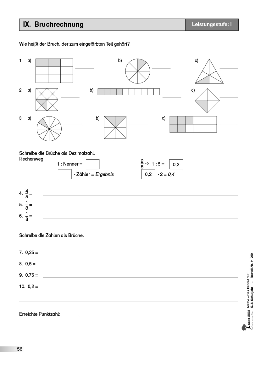 Mathe - Das kannst du! / Klasse 5-6 - Dezimalsystem, Zahlen, Runden ...