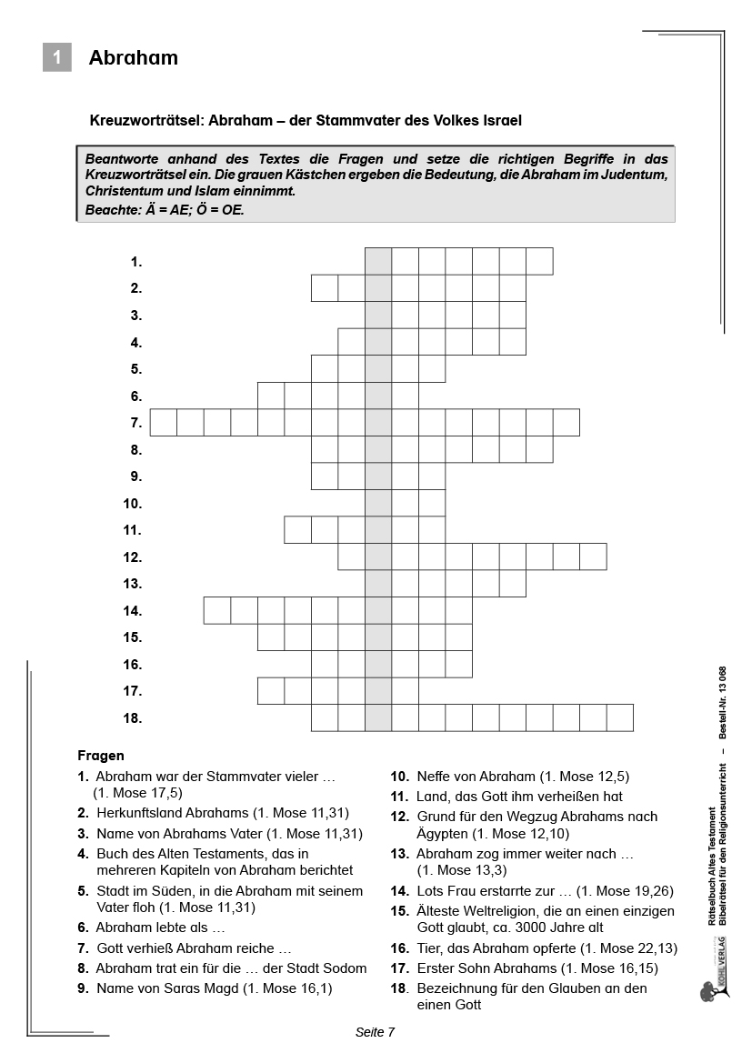 Rätselbuch Altes Testament