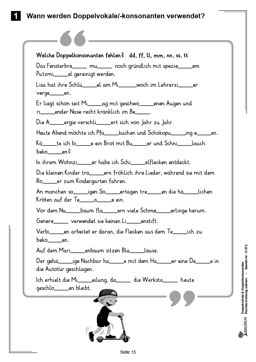 Doppelvokale & Doppelkonsonanten