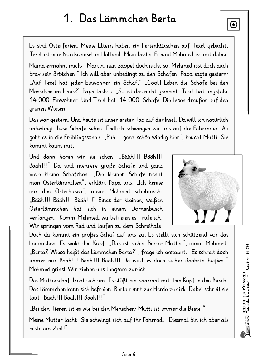 Lesetexte FRÜHLINGSZEIT