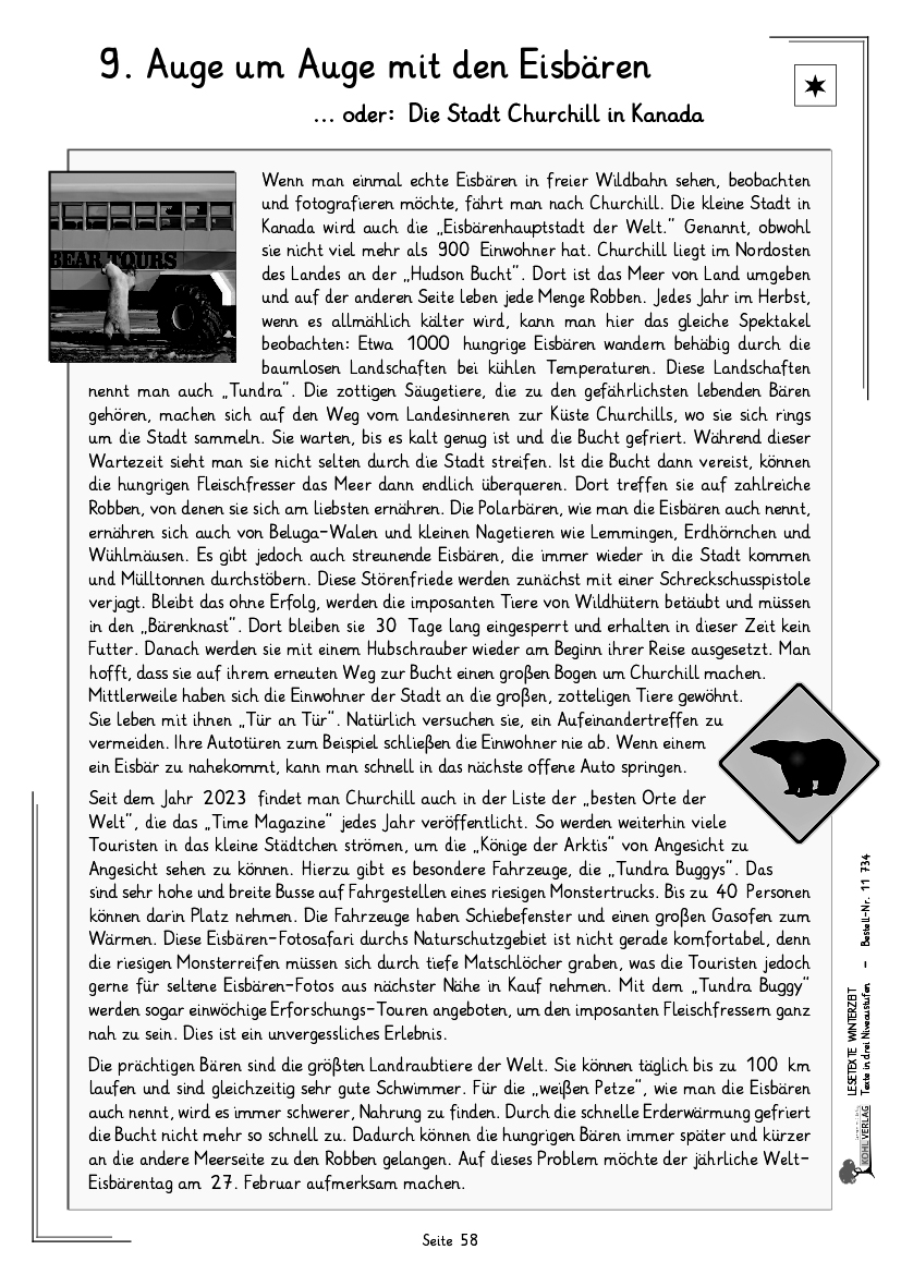 Lesetexte zur WINTERZEIT