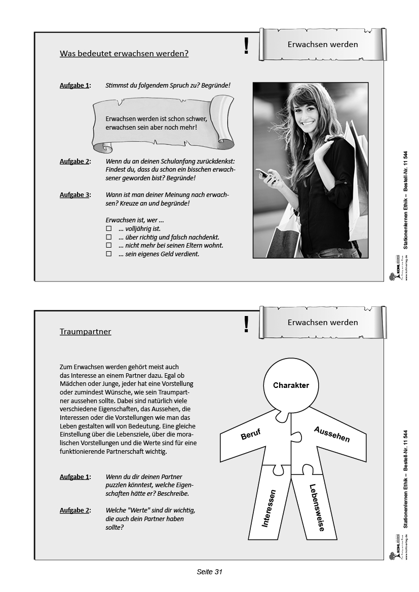 Stationenlernen Ethik / Klasse 5-7