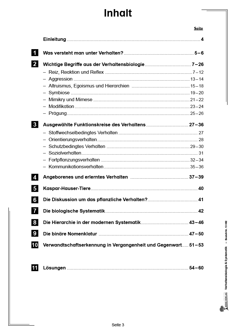 Verhaltensbiologie & Systematik