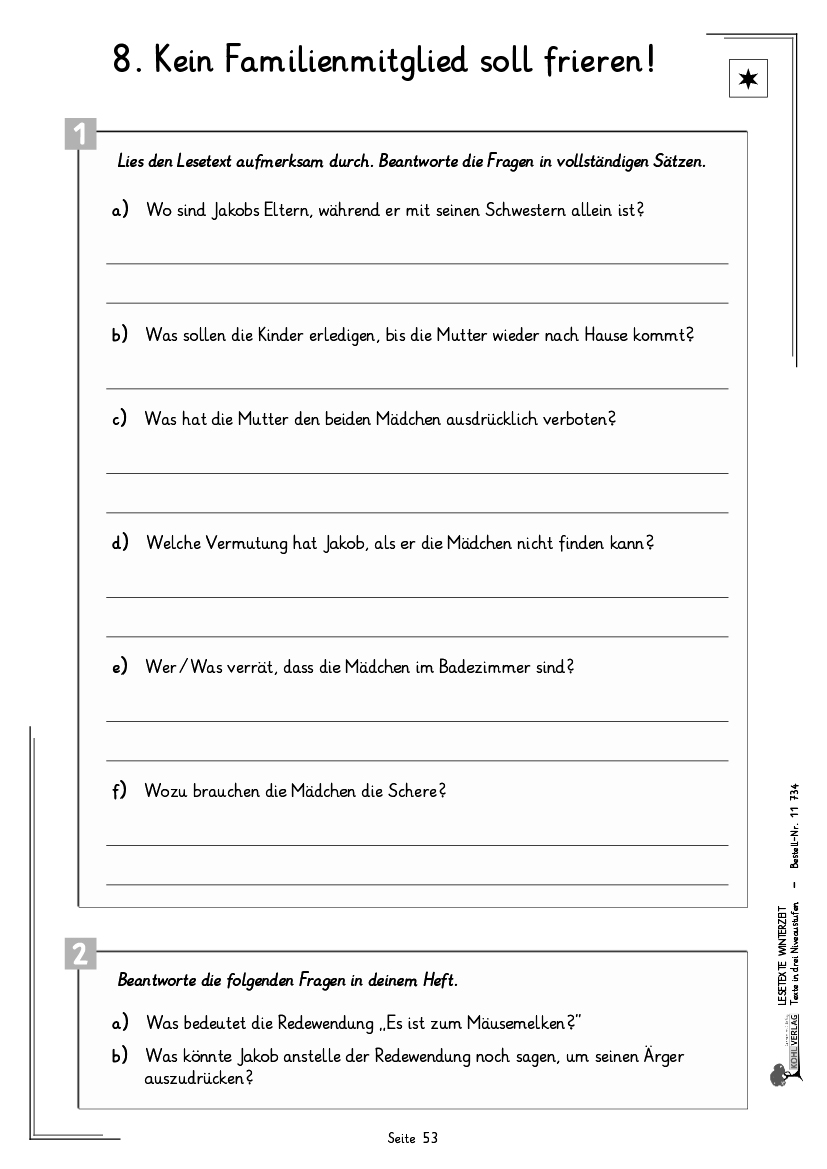 Lesetexte zur WINTERZEIT