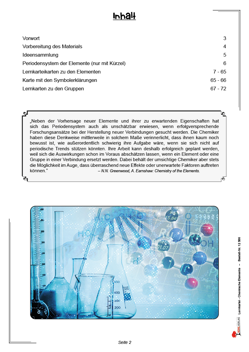 Lernkartei Chemische Elemente