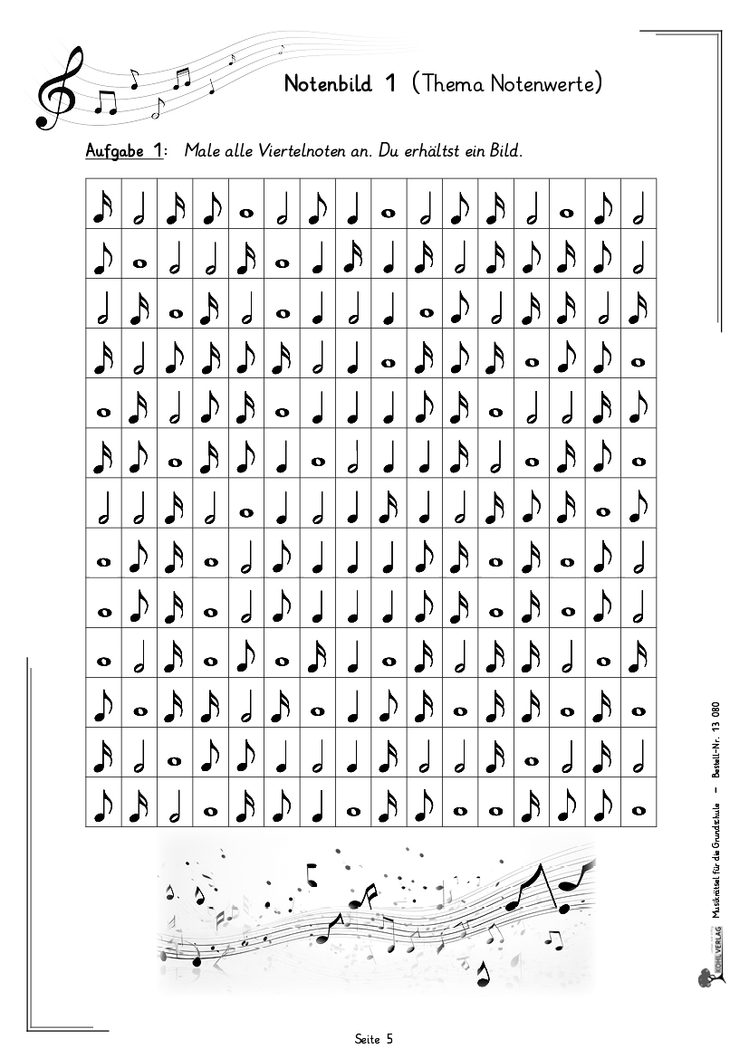 Musik-Rätsel für die Grundschule