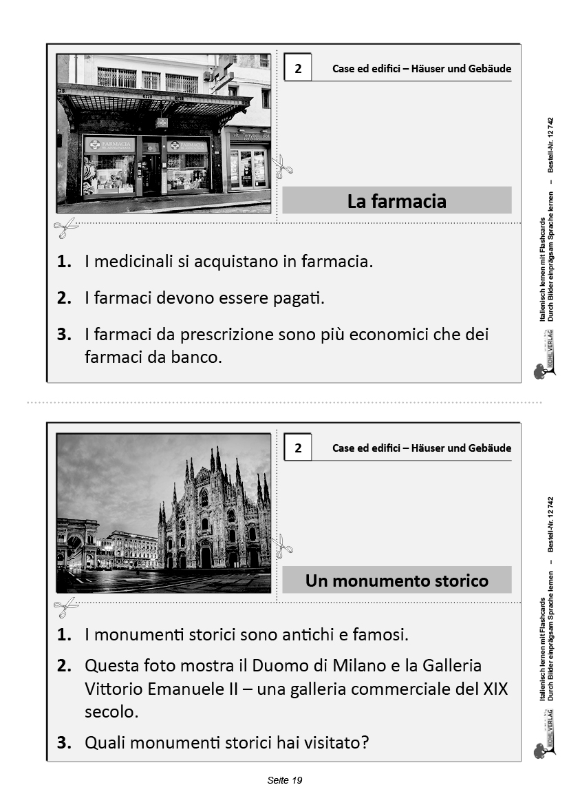 Italienisch lernen mit Flashcards
