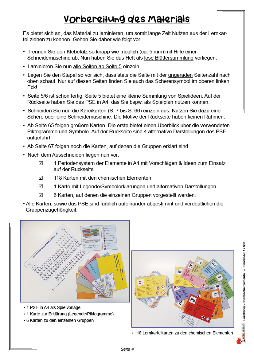 Lernkartei Chemische Elemente