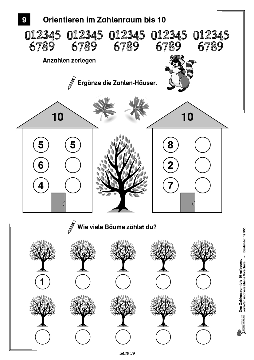 Den Zahlenraum bis 10 erfassen