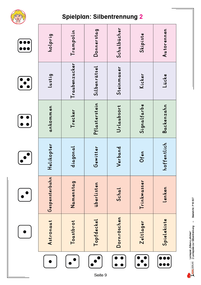 Lernspiel Silben-Lottchen