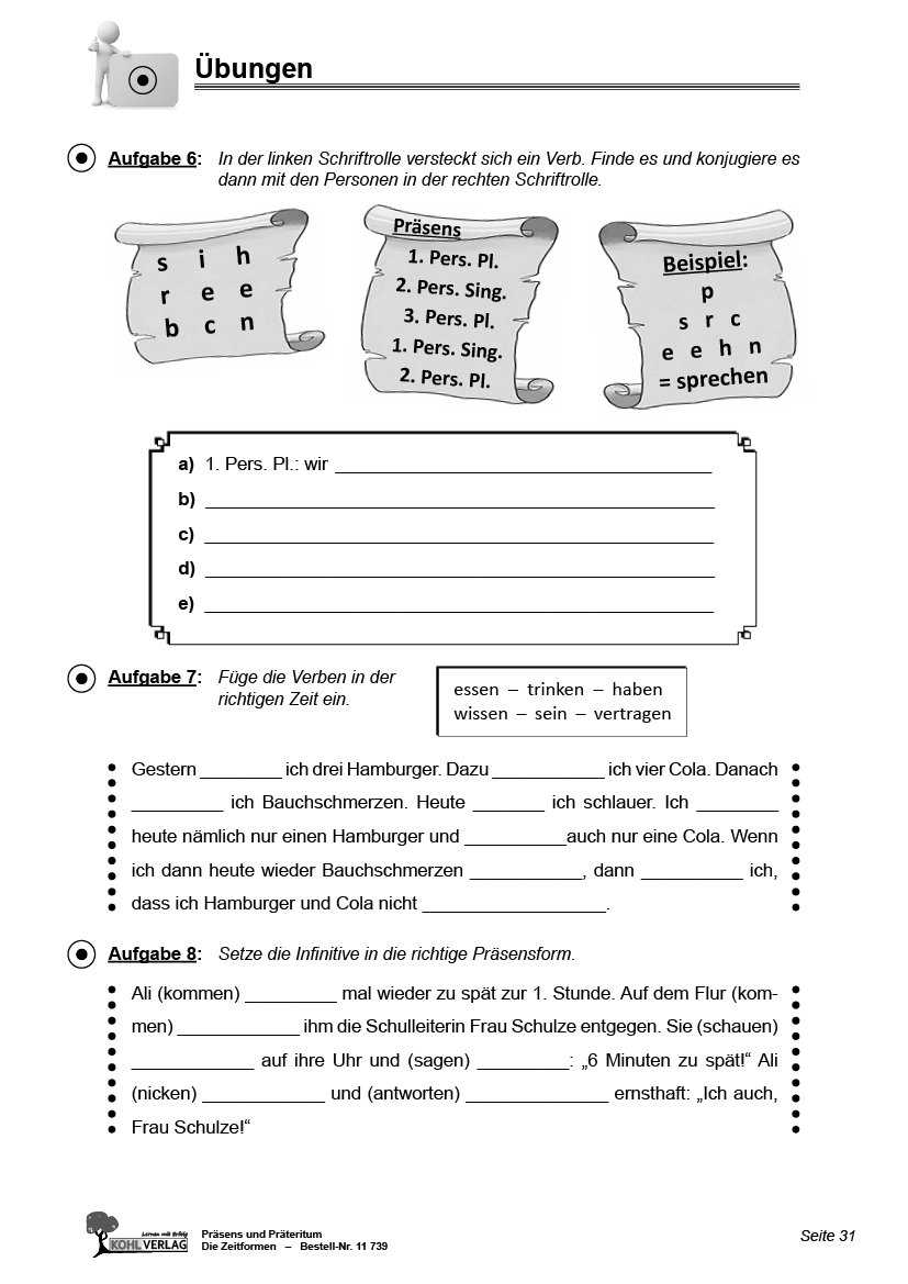 Präsens und Präteritum - Die Zeitformen