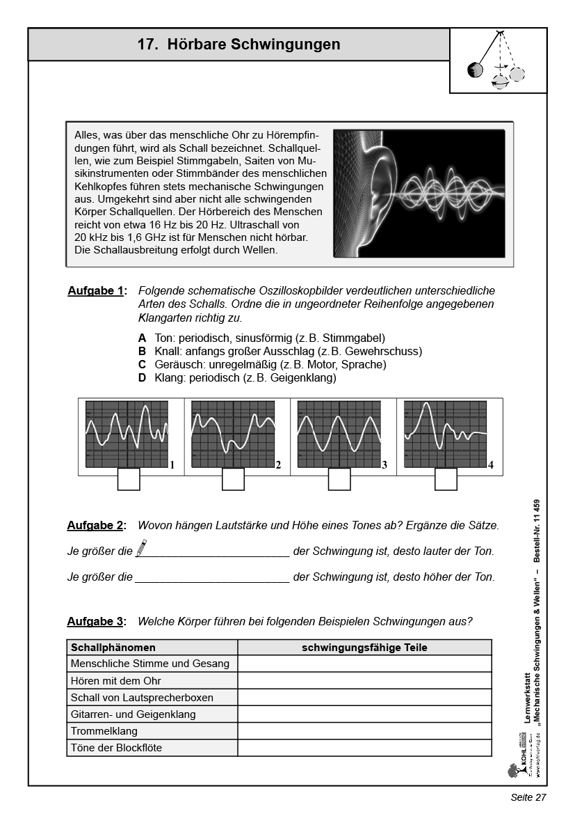 Lernwerkstatt Mechanische Schwingungen und Wellen - Wissenswertes von ...