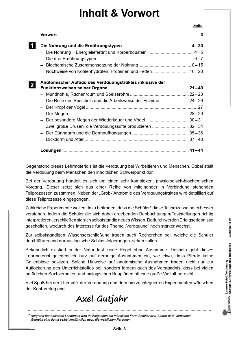 Lernwerkstatt Verdauung