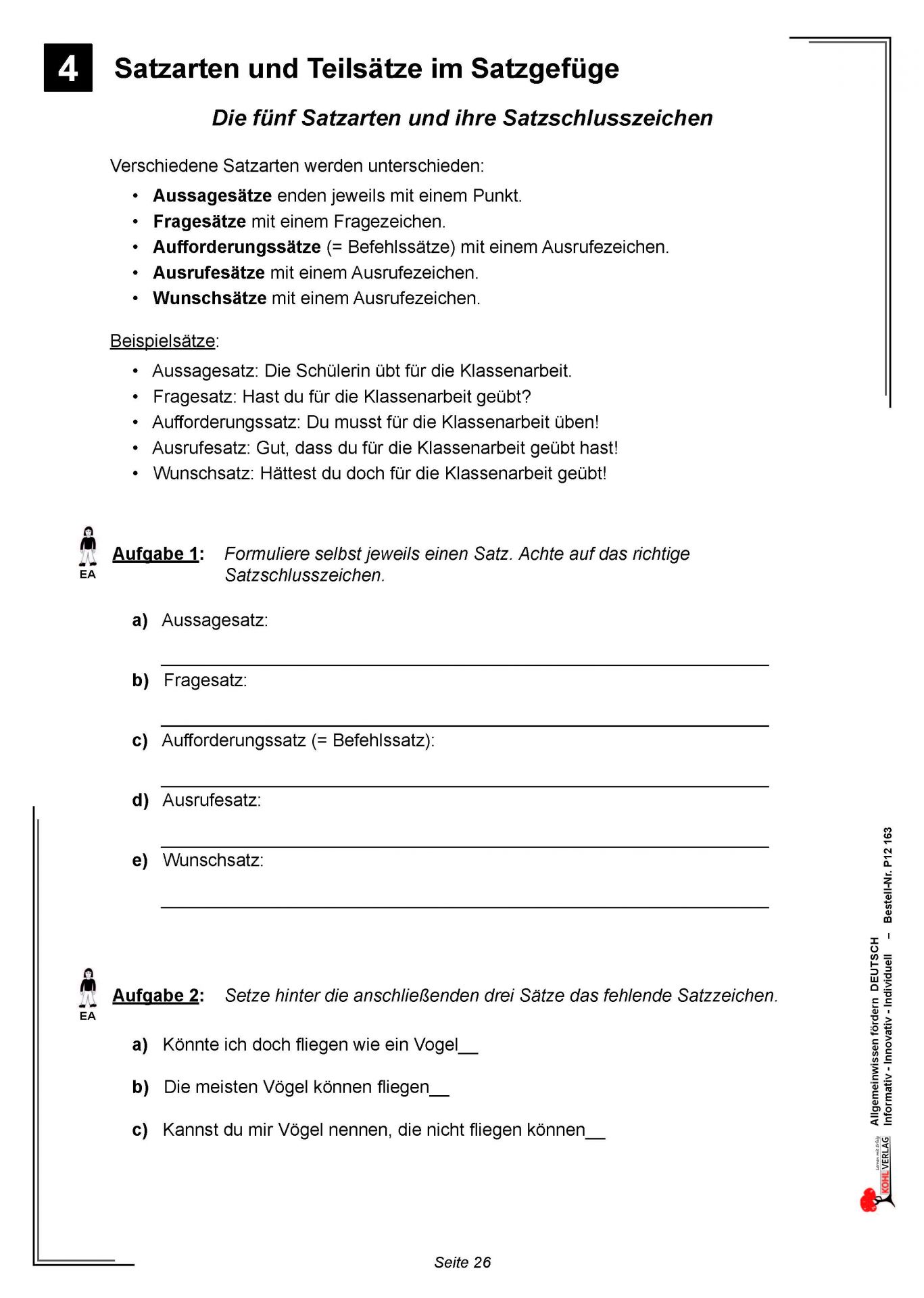 Allgemeinwissen fördern DEUTSCH: Satzarten und Teilsätze im Satzgefüge