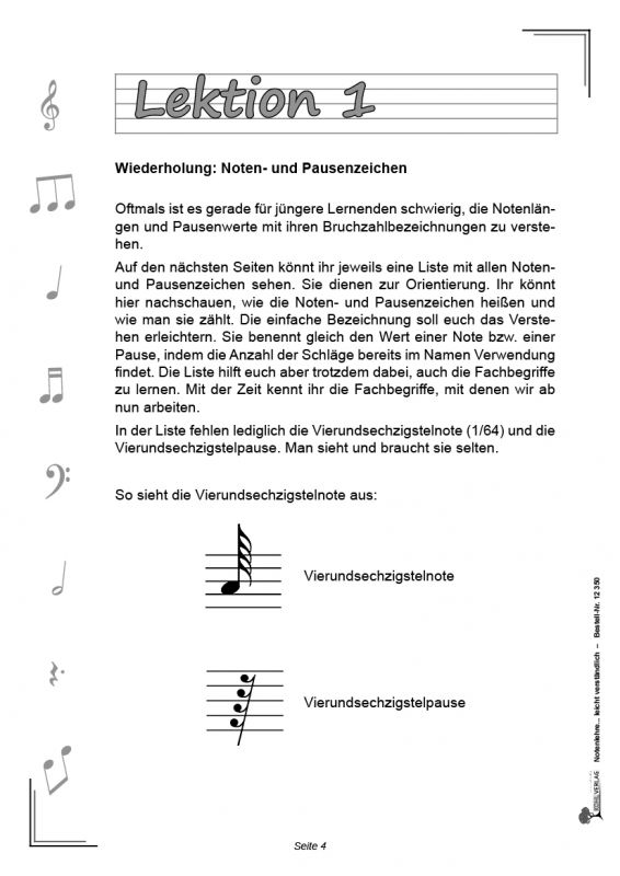Notenlehre leicht verständlich