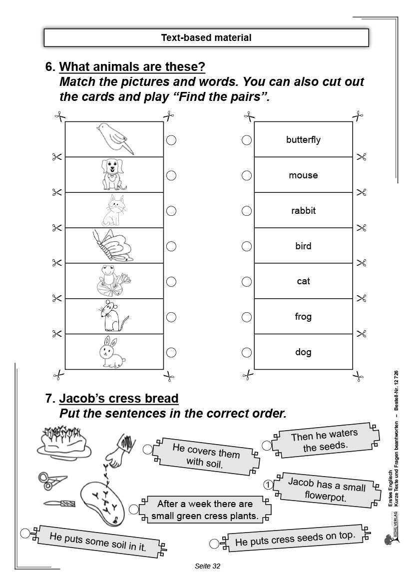 Erstes Englisch - Kurze Texte und Fragen beantworten