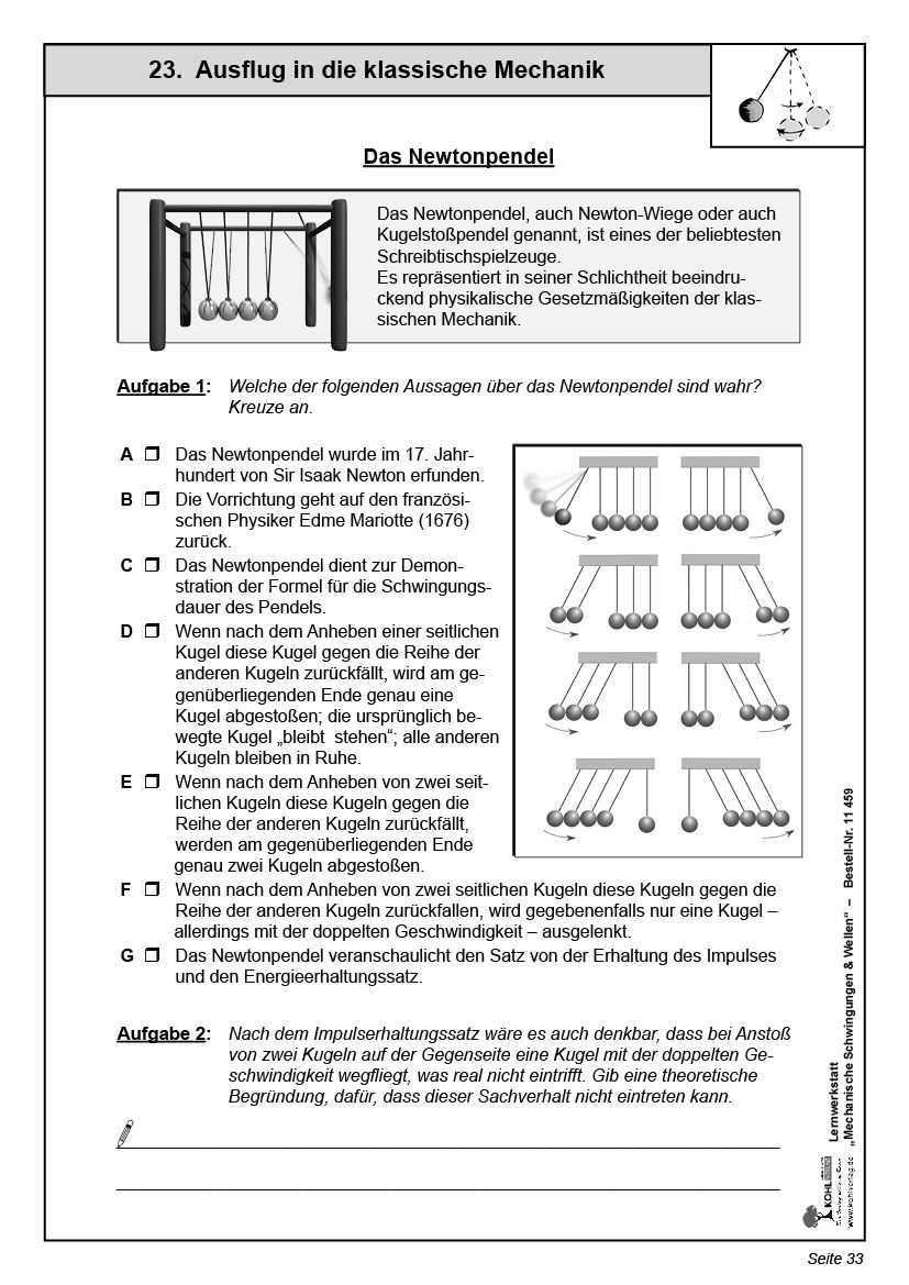 Lernwerkstatt Mechanische Schwingungen und Wellen - Wissenswertes von ...