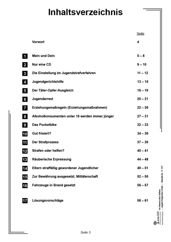 Im Namen des Volkes ... ergeht folgendes Urteil