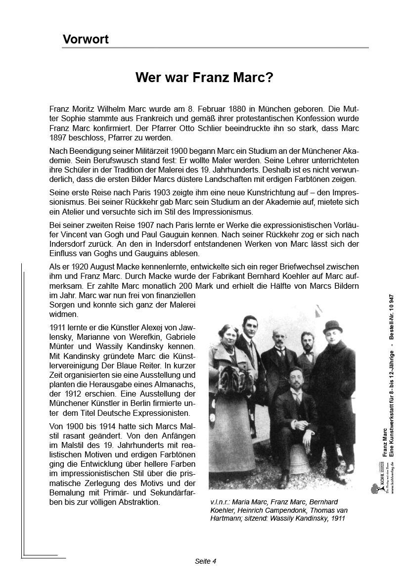 Franz Marc - Eine Kunstwerkstatt für 8- bis 12-Jährige
