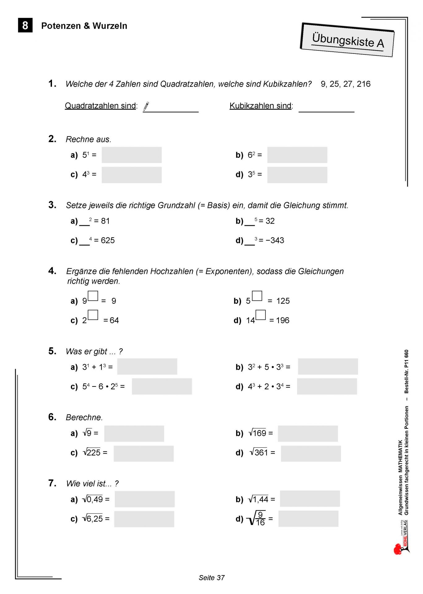 Allgemeinwissen fördern MATHEMATIK: Potenzen und Wurzeln