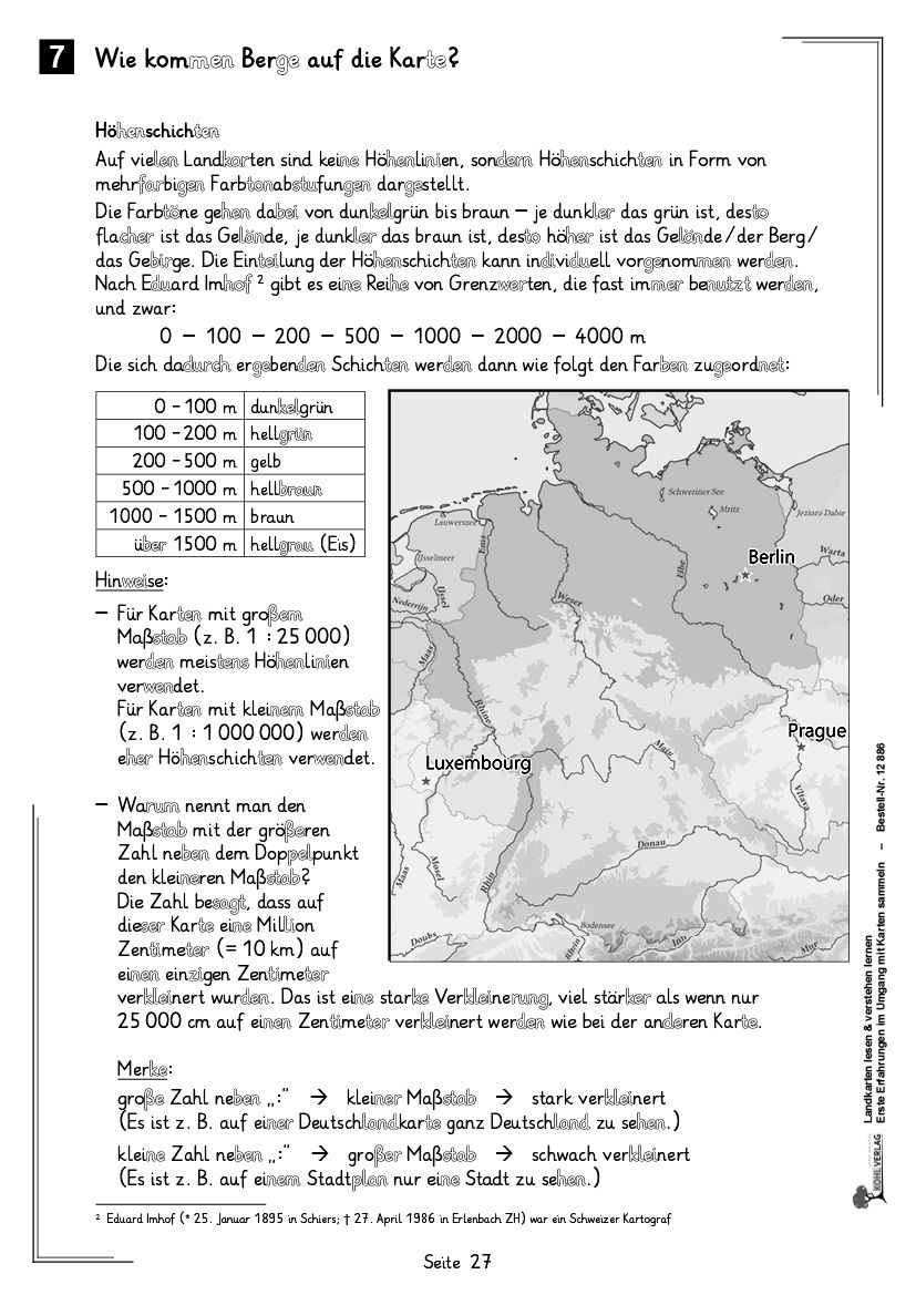 Landkarten lesen & verstehen lernen